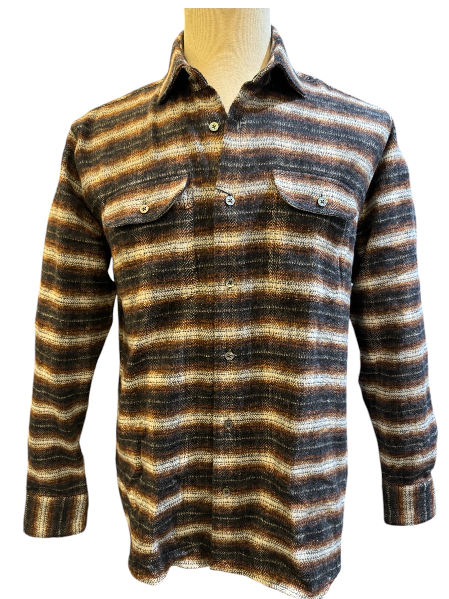 Calder Shirt Clint Broken Herringbone Plaid Chocolate – Tweed & Vine