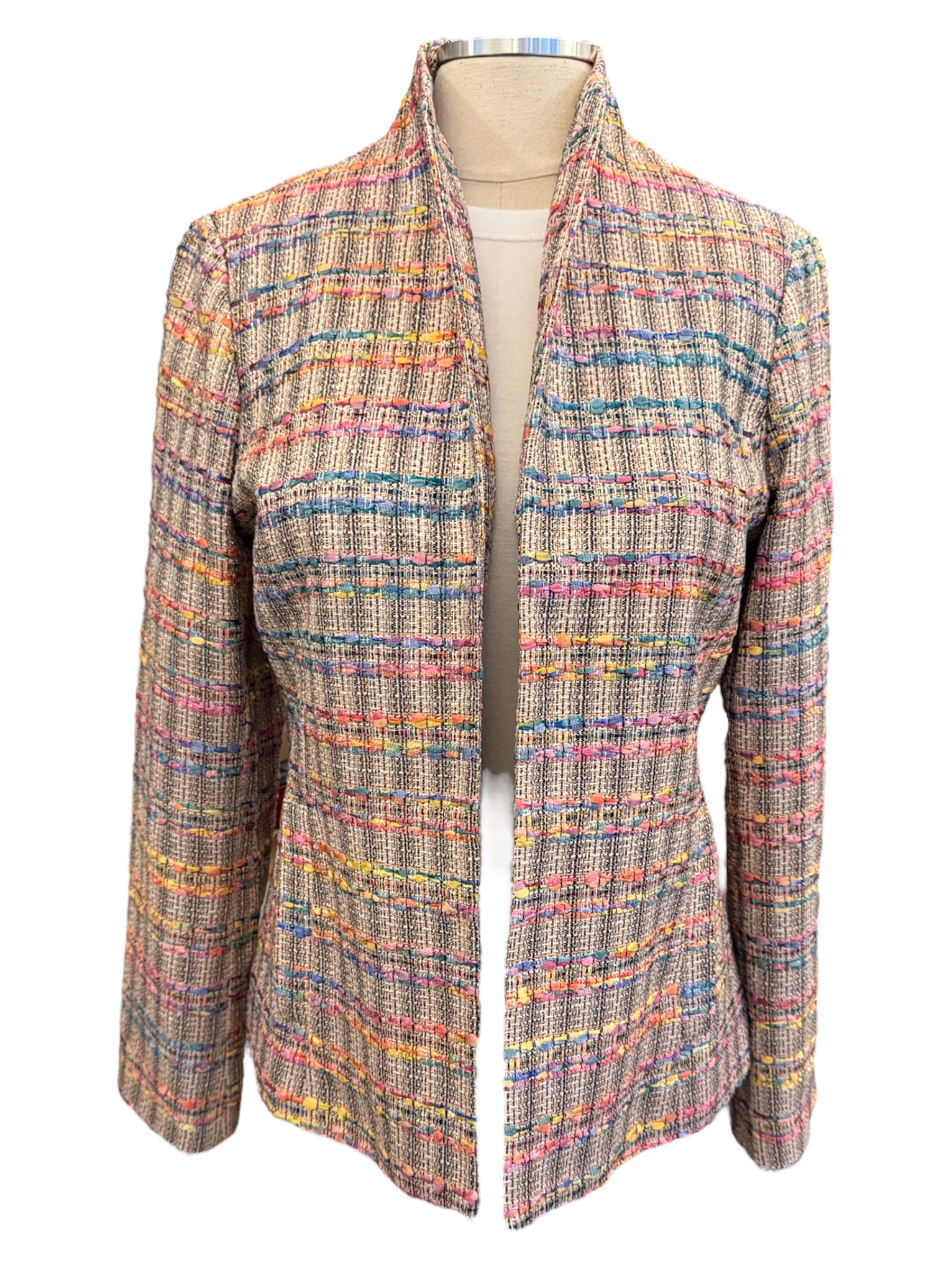 E&F Shaped Jacket Metallic Pink Tweed – Tweed & Vine