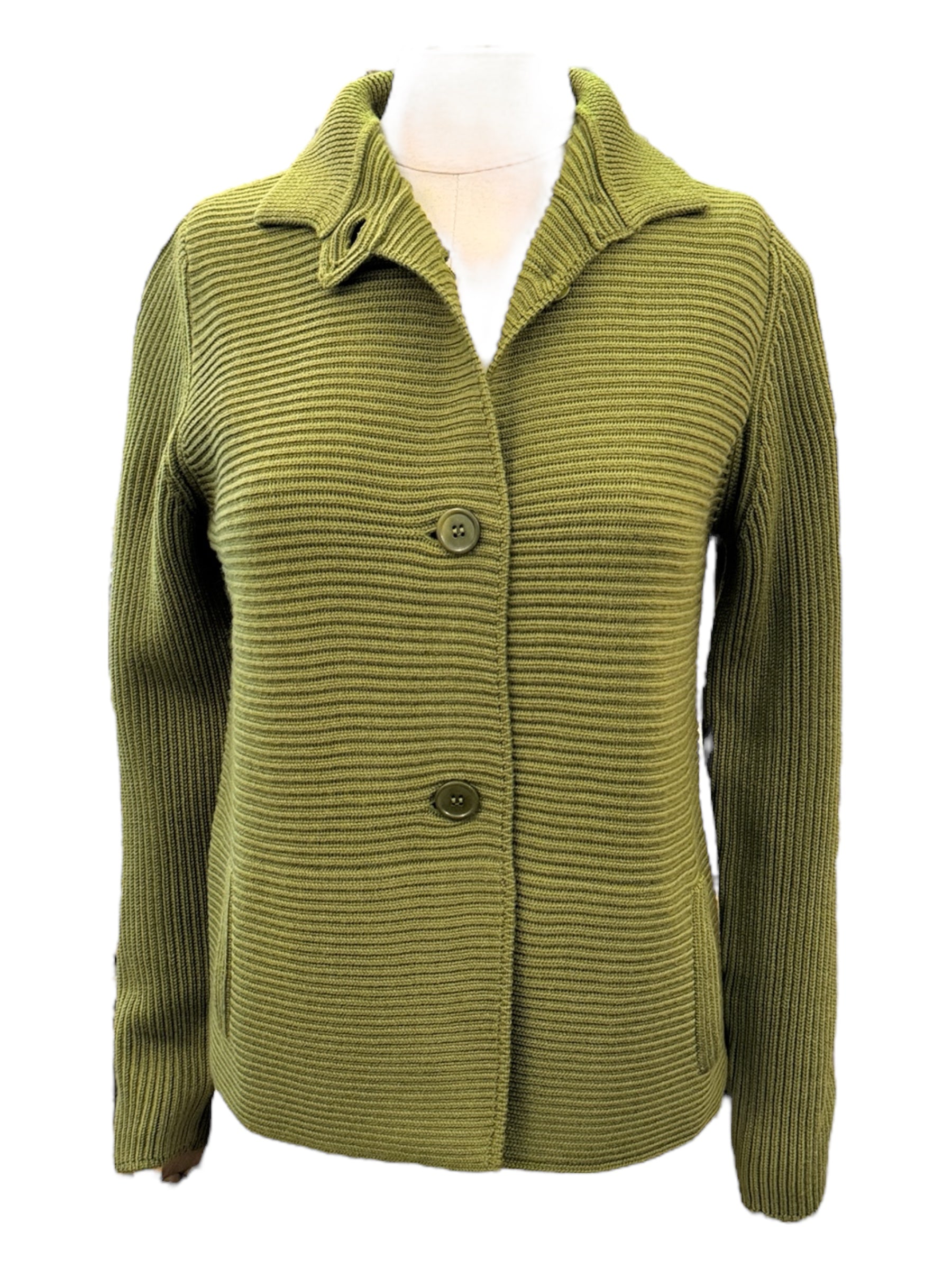 Hubert Gasser Ottoman Stitch Cardigan Jacket - Moss – Tweed & Vine