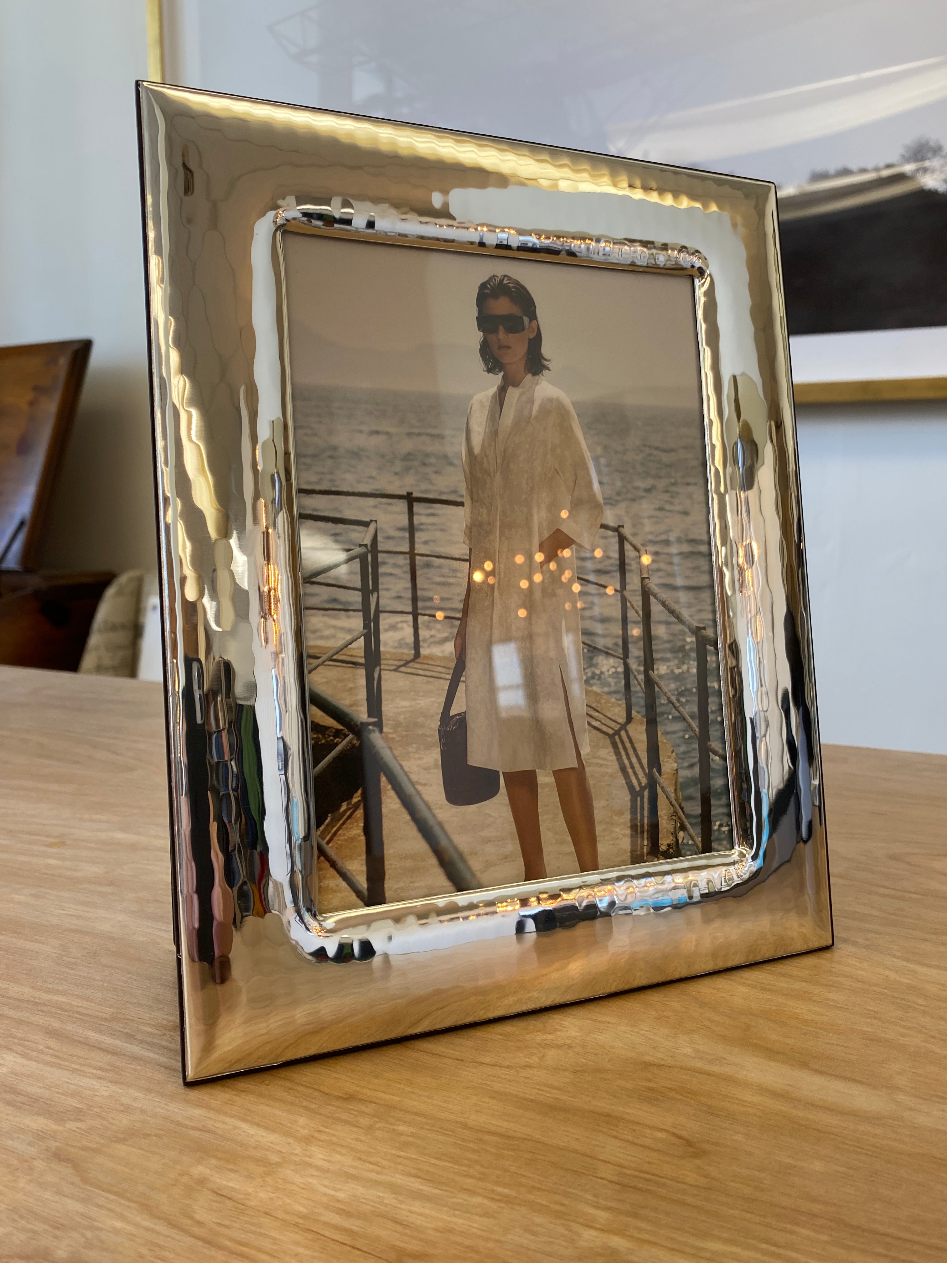 Tizo Frame Sterling Silver - Hammered Design 4" x 6" Rounded – Tweed & Vine